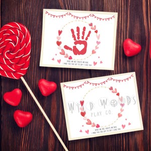 Valentine's Handprint Craft for Kids, Printable Valentine's Art for ...