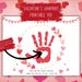 Valentine's Handprint Craft for Kids, Printable Valentine's Art for ...