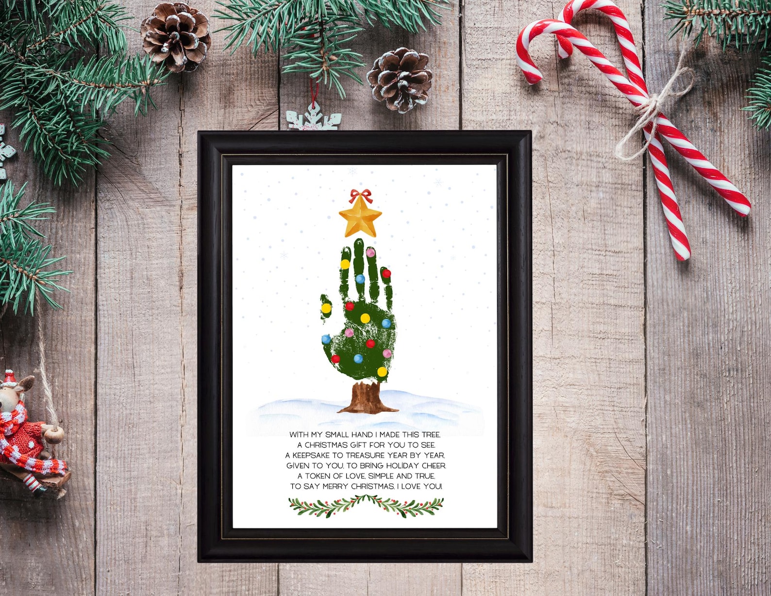 Christmas Handprint Craft, Christmas Tree Handprint Craft, Christmas ...
