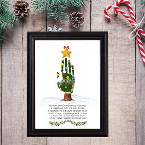 Christmas Handprint Craft, Christmas Tree Handprint Craft, Christmas ...