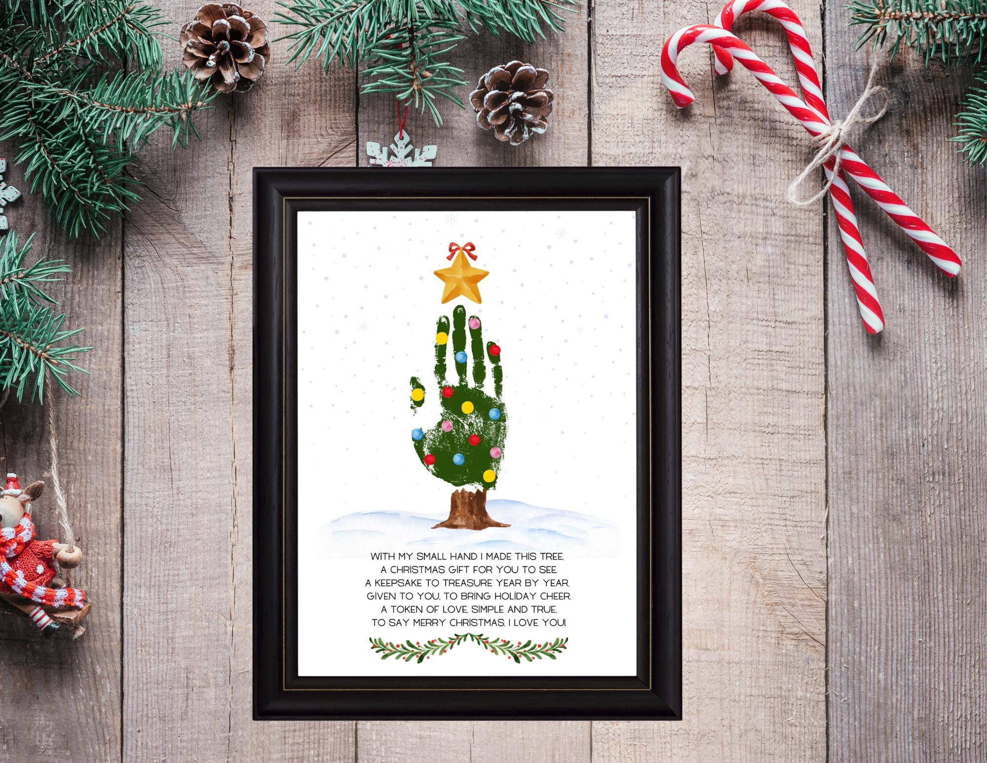 Christmas Handprint Craft, Christmas Tree Handprint Craft, Christmas ...