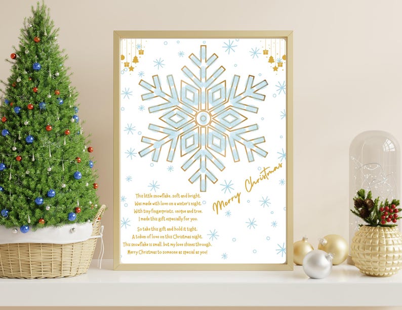 Fingerprint Snowflake Craft for Christmas, Snowflake Project for Kids ...