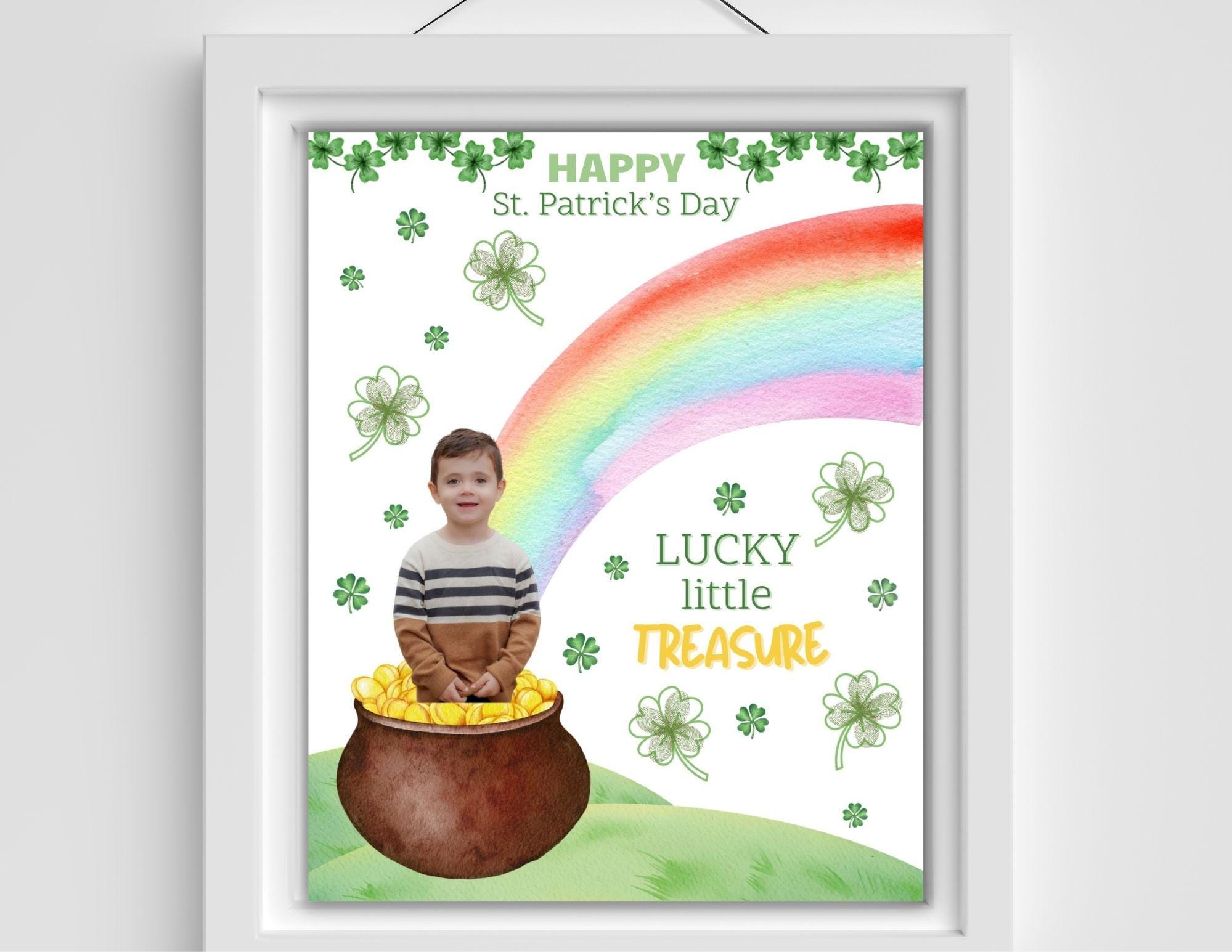 St Patricks Day Craft for Kids Printable, Four Leaf Clover Fingerprint ...