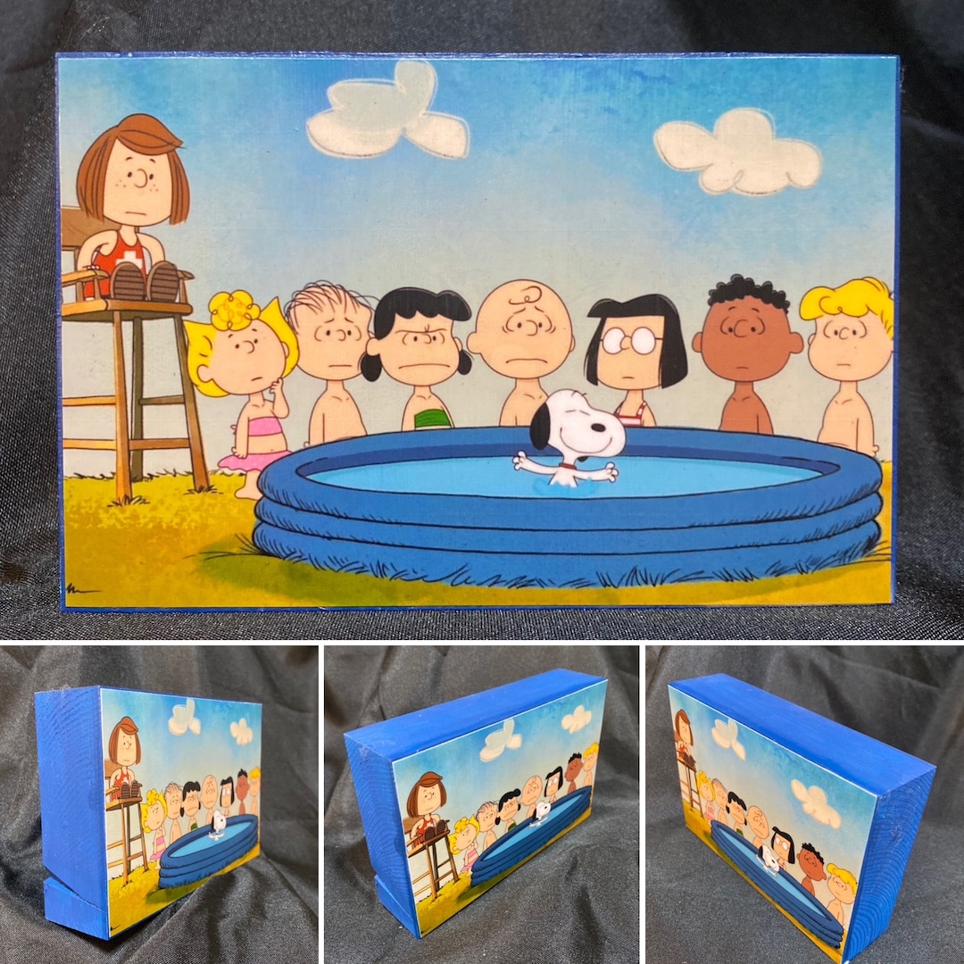 Peanuts Summertime Swimming Fun Home Decor Block - Etsy