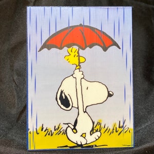 Peanuts Rainy Day Home Decor Blocks - Etsy