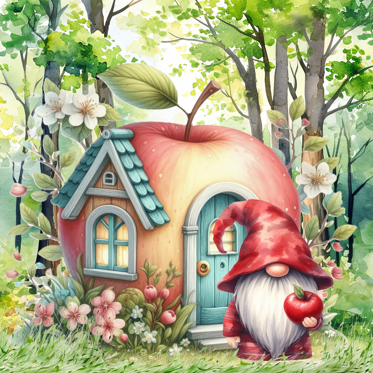 Fruit Gnomes & Fruit Homes Home Decor Blocks PART 2 - Etsy