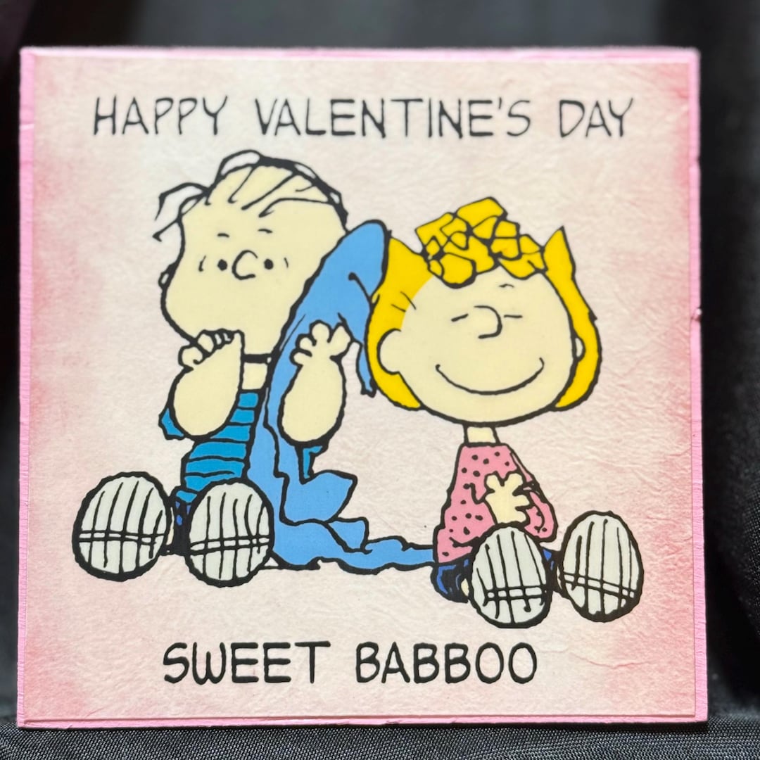 Linus and Sally Sweet Babboo Valentine's Day Home Decor Blocks - Etsy