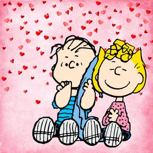 Linus and Sally Sweet Babboo Valentine's Day Home Decor Blocks - Etsy