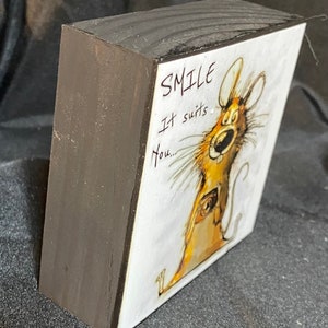 Smile Mouse Decor Block - Etsy