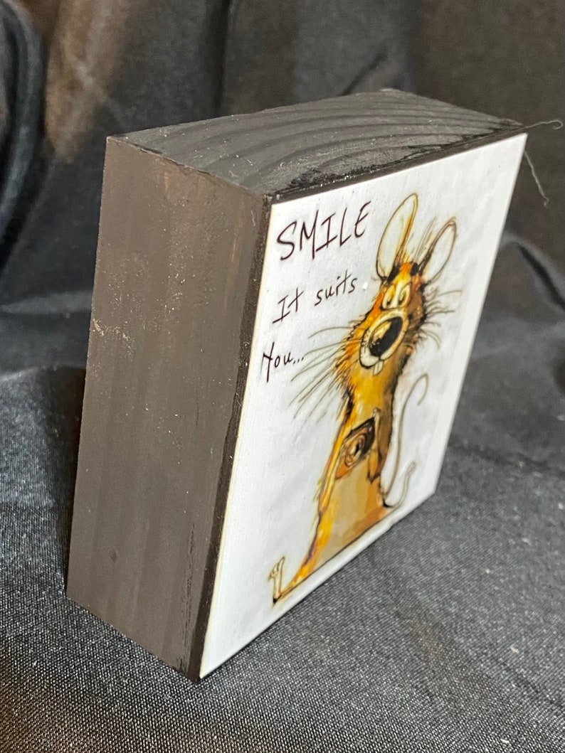 Smile Mouse Decor Block - Etsy