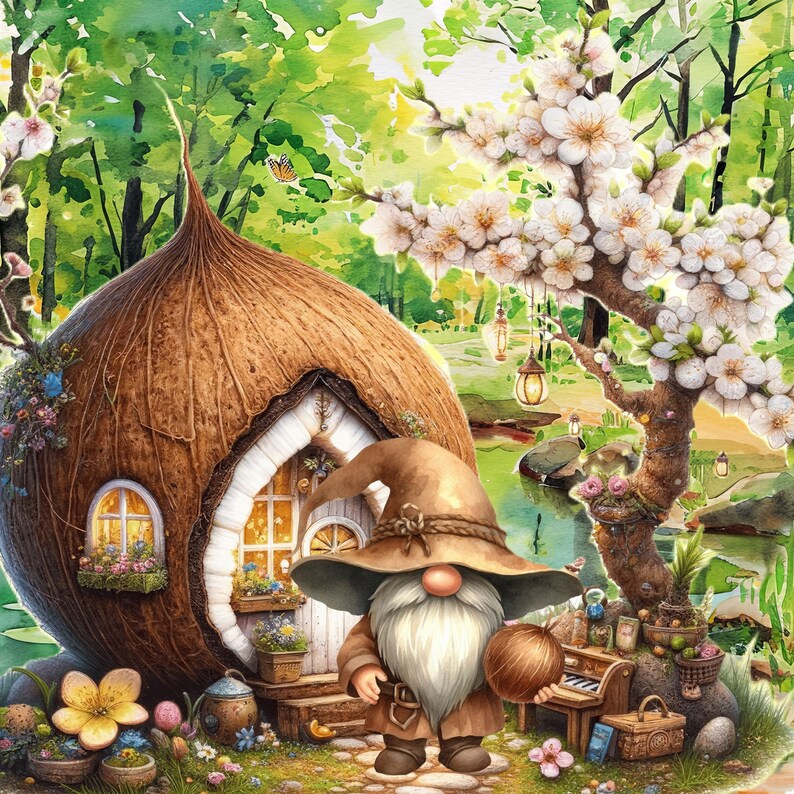 Fruit Gnomes & Fruit Homes Home Decor Blocks PART 2 - Etsy
