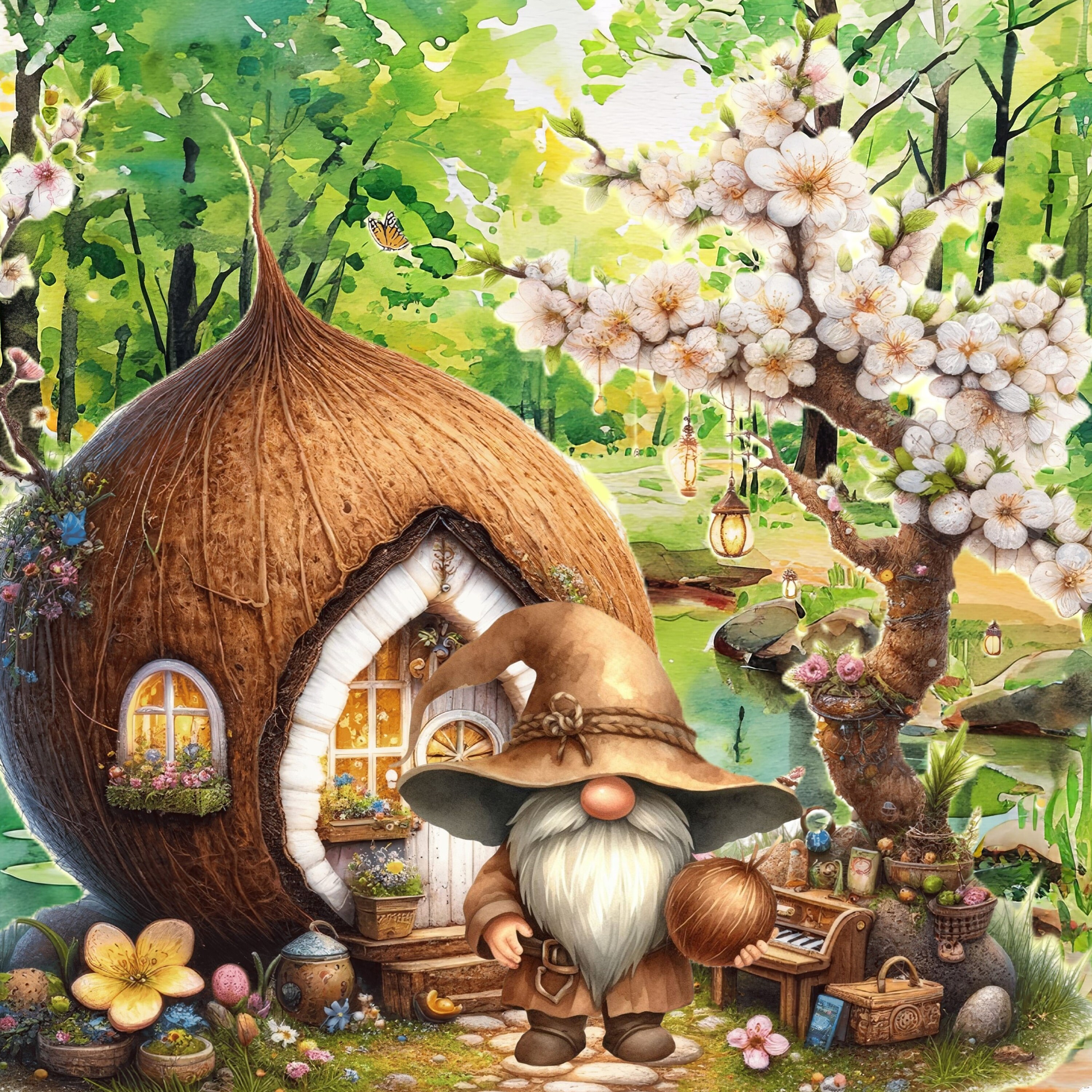Fruit Gnomes & Fruit Homes Home Decor Blocks PART 2 - Etsy