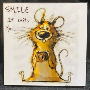 Smile Mouse Decor Block - Etsy