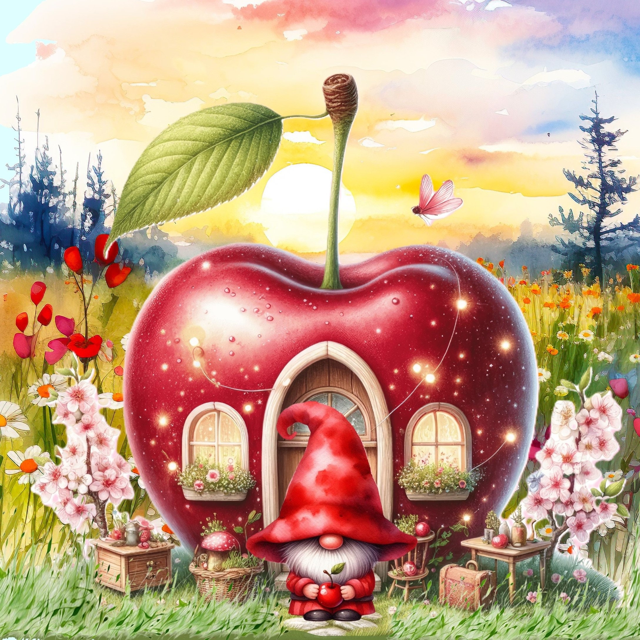 Fruit Gnomes & Fruit Homes Home Decor Blocks PART 2 - Etsy