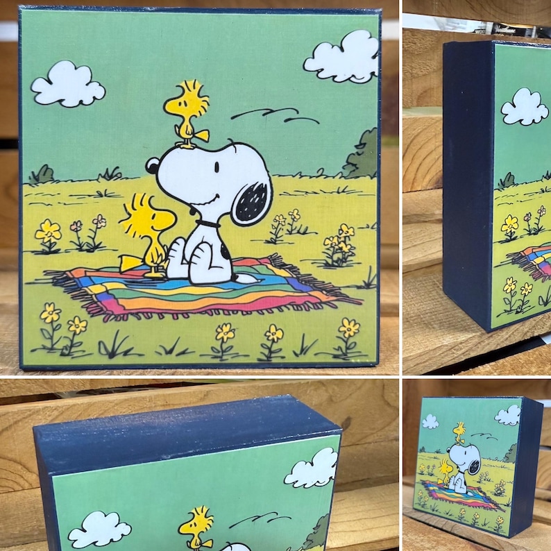 Snoopy and Woodstock Home Decor Blocks - Etsy
