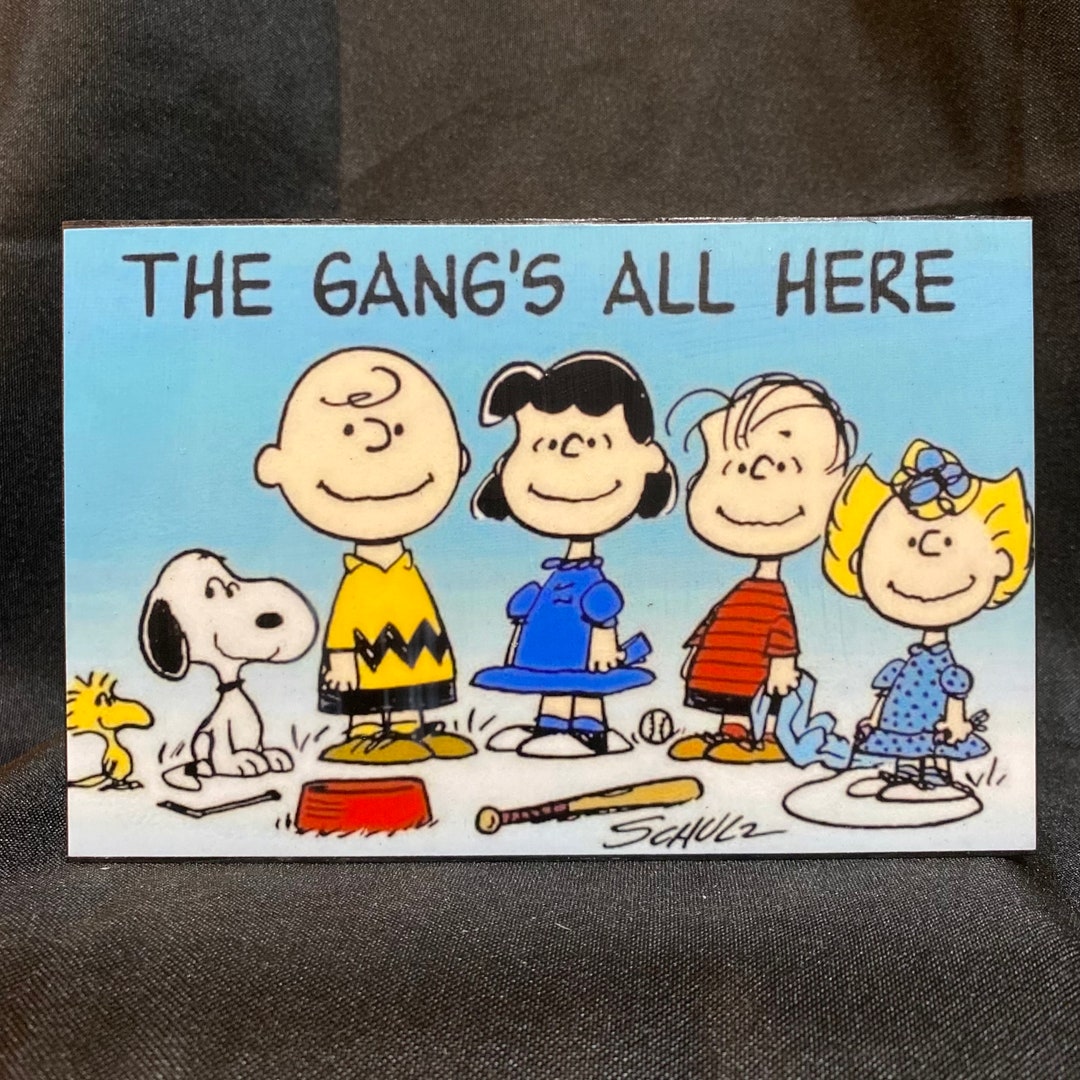 The Gangs All Here Peanuts Home Decor Block - Etsy