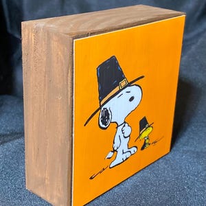 Snoopy Fall Home Decor Blocks - Etsy