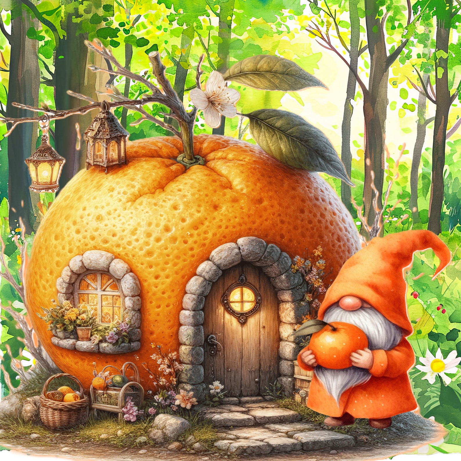 Fruit Gnomes & Fruit Homes Home Decor Blocks PART 2 - Etsy