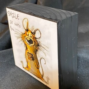 Smile Mouse Decor Block - Etsy