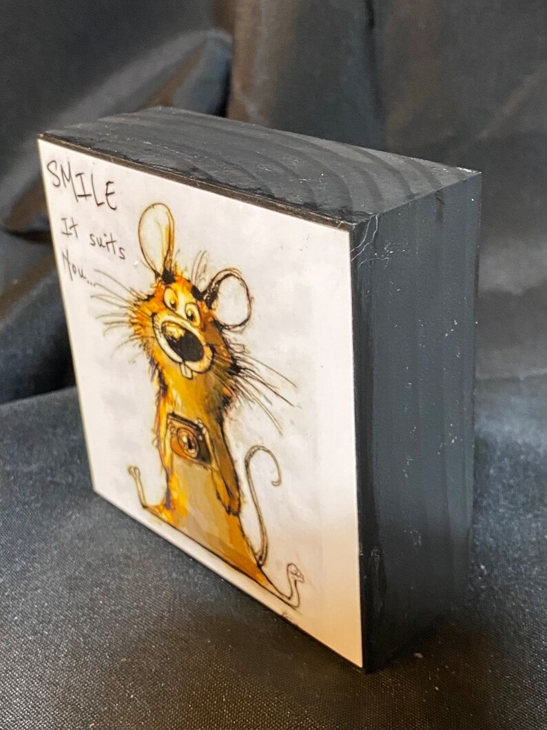 Smile Mouse Decor Block - Etsy