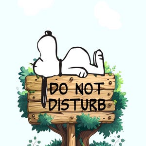 Do Not Disturb Snoopy Home Decor Block - Etsy