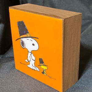 Snoopy Fall Home Decor Blocks - Etsy