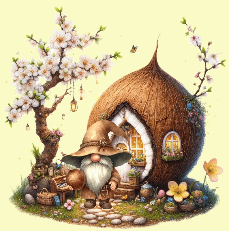 Fruit Gnomes & Fruit Homes Home Decor Blocks PART 2 - Etsy