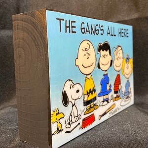 The Gang Peanuts Home Decor Block - Etsy
