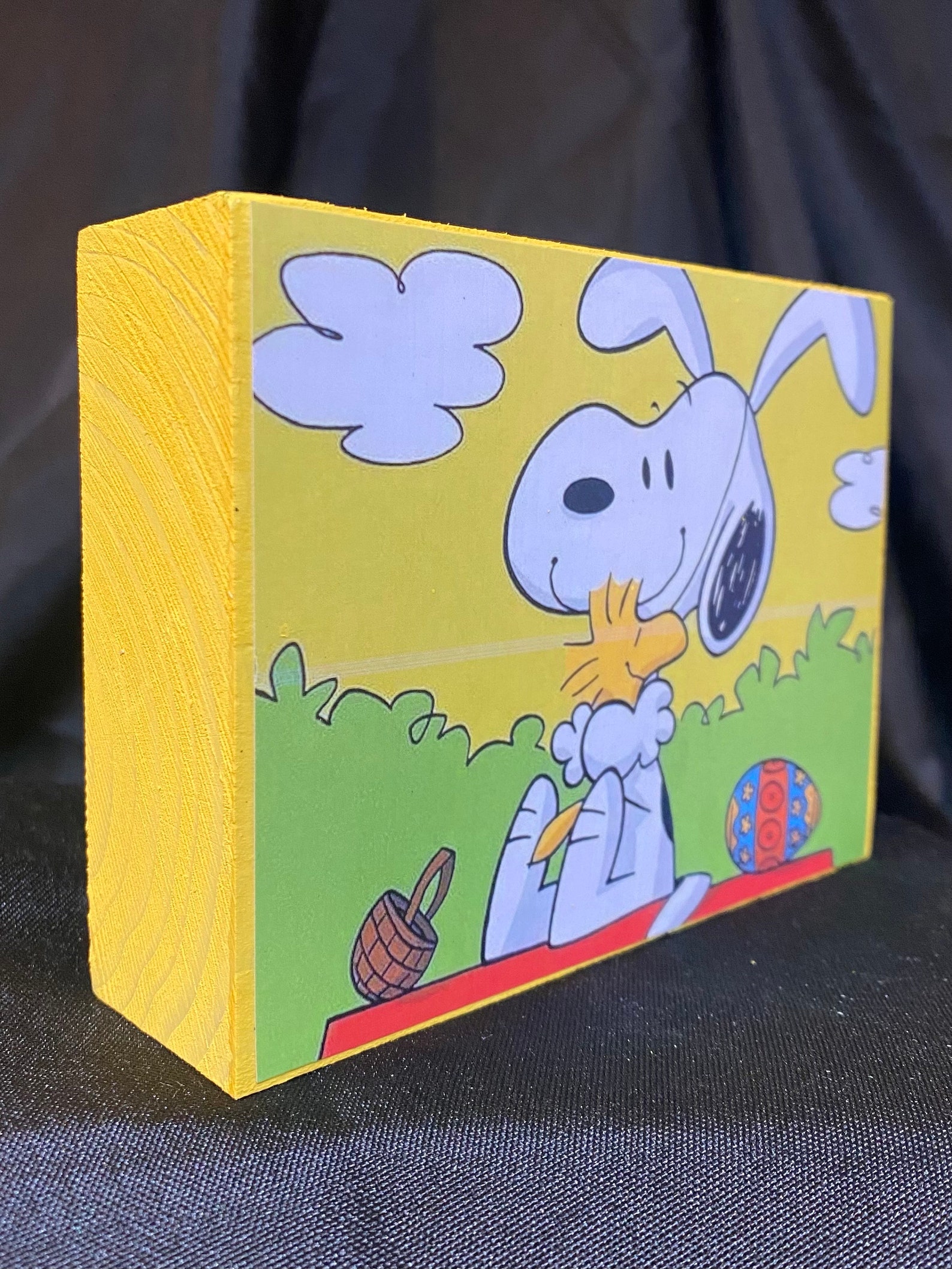 Easter Snoopy Home Decor Block - Etsy