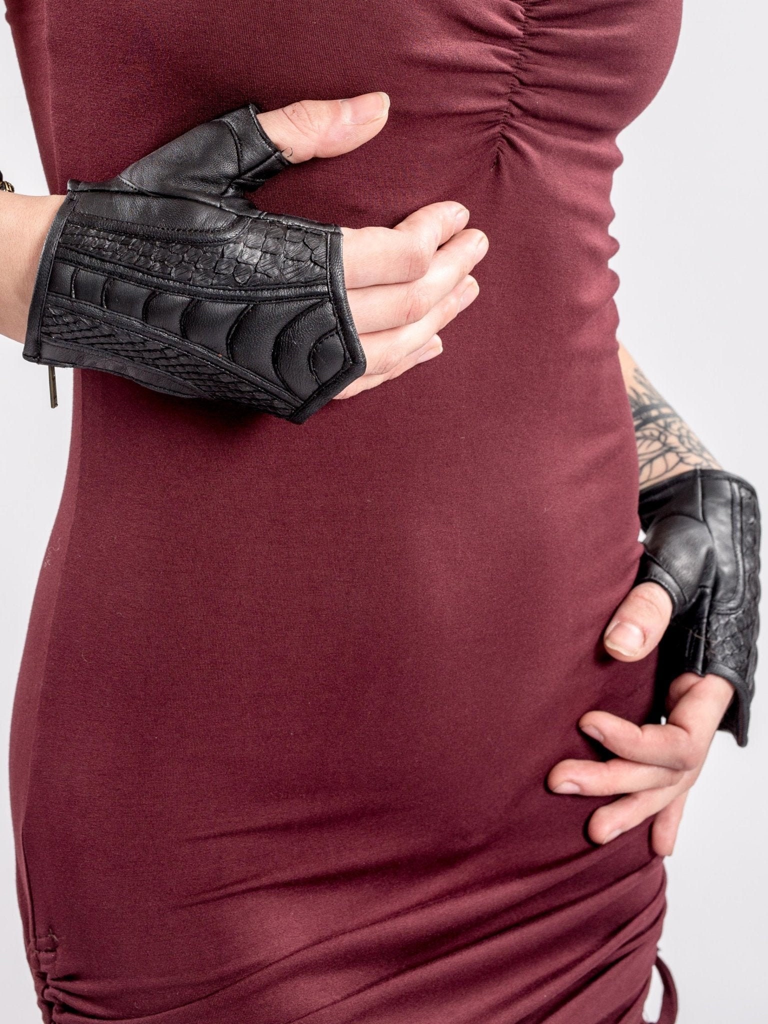 Aeolian Fingerless Leather Gloves - Etsy