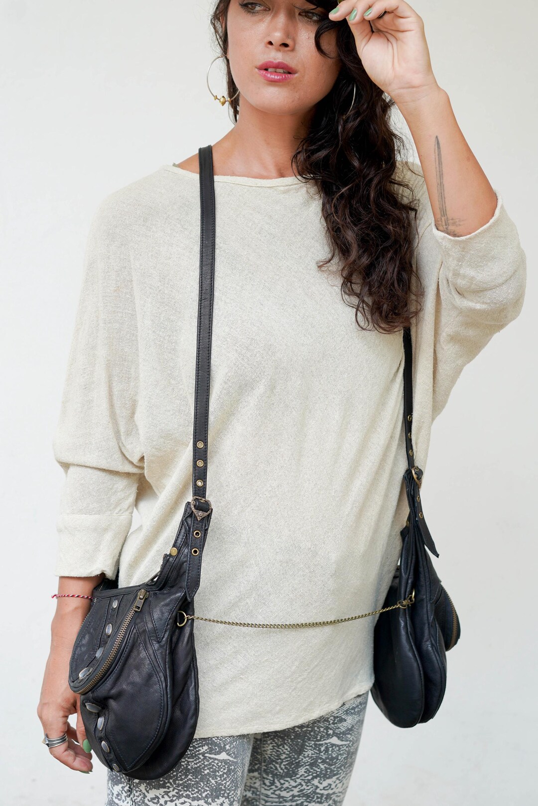 Long Leather Holster Vest - Etsy