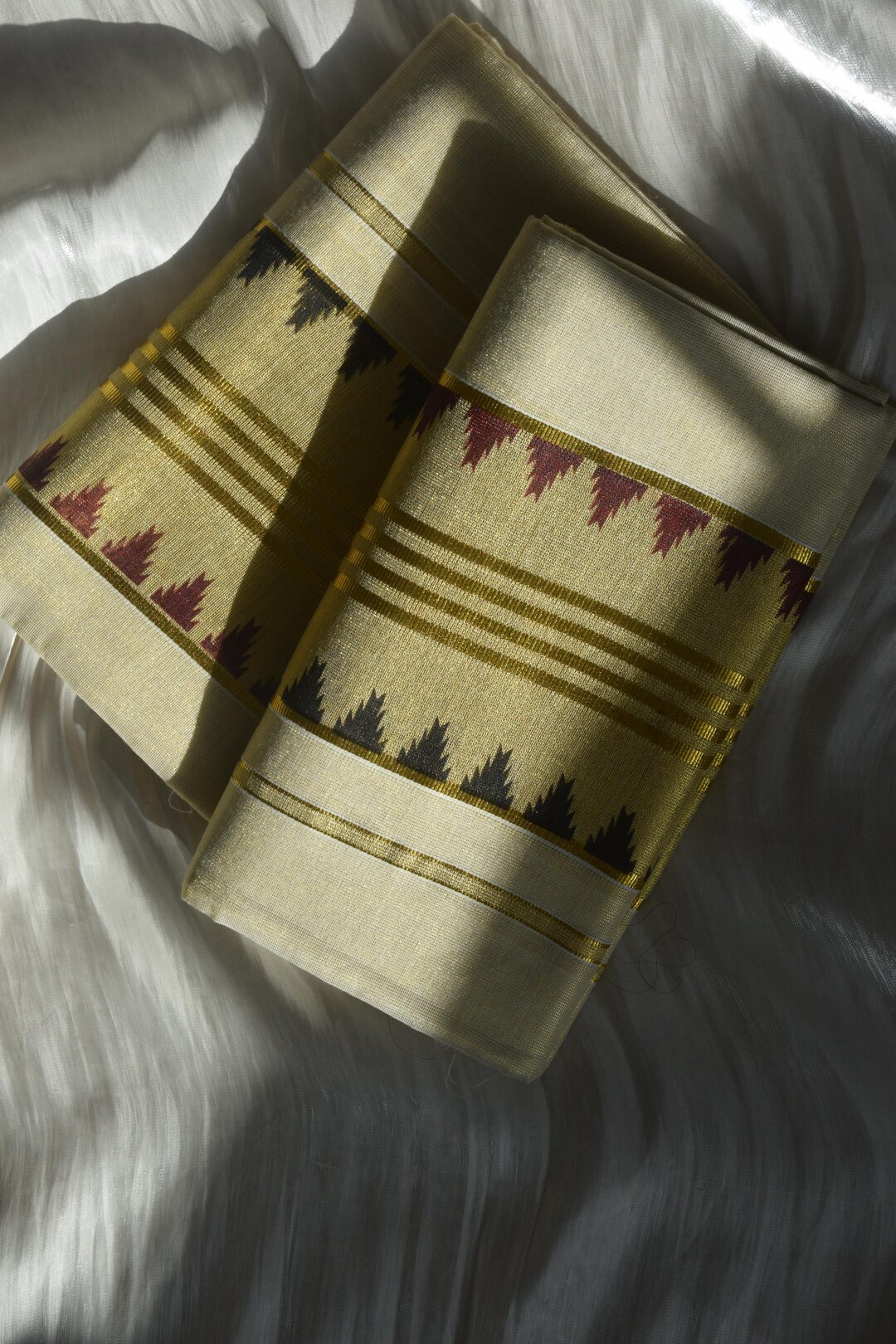Kerala Tissue Set Mundu Saree for Onam - Etsy