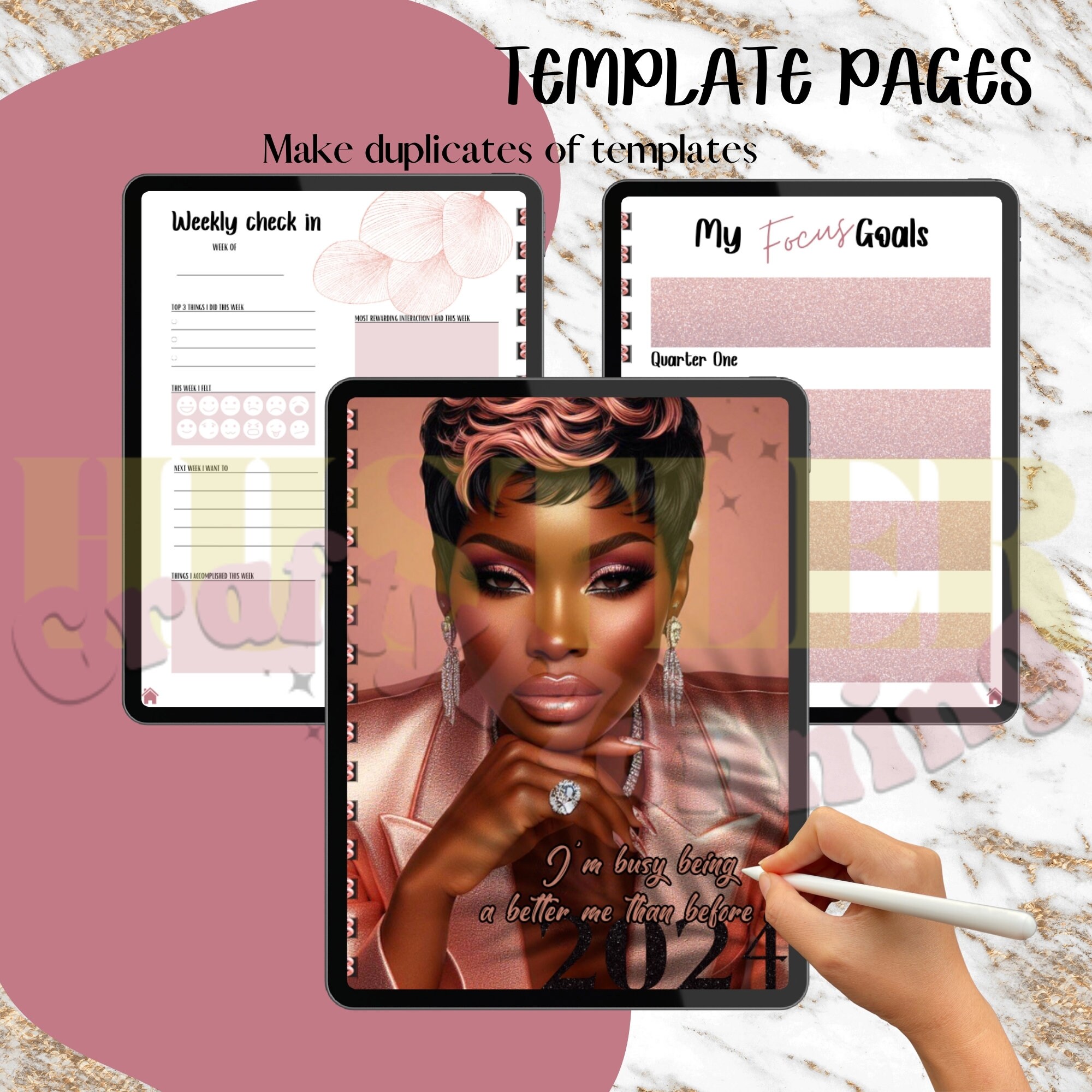 Digital Journal PDF for Goodnotes, Black Women, Digital Planner ...
