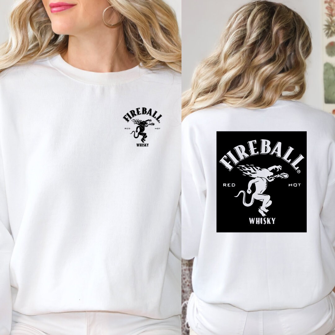 Fireball Alcoholic Beverage Logo Sweatshirt, Fireball Hoodie or Sweater ...