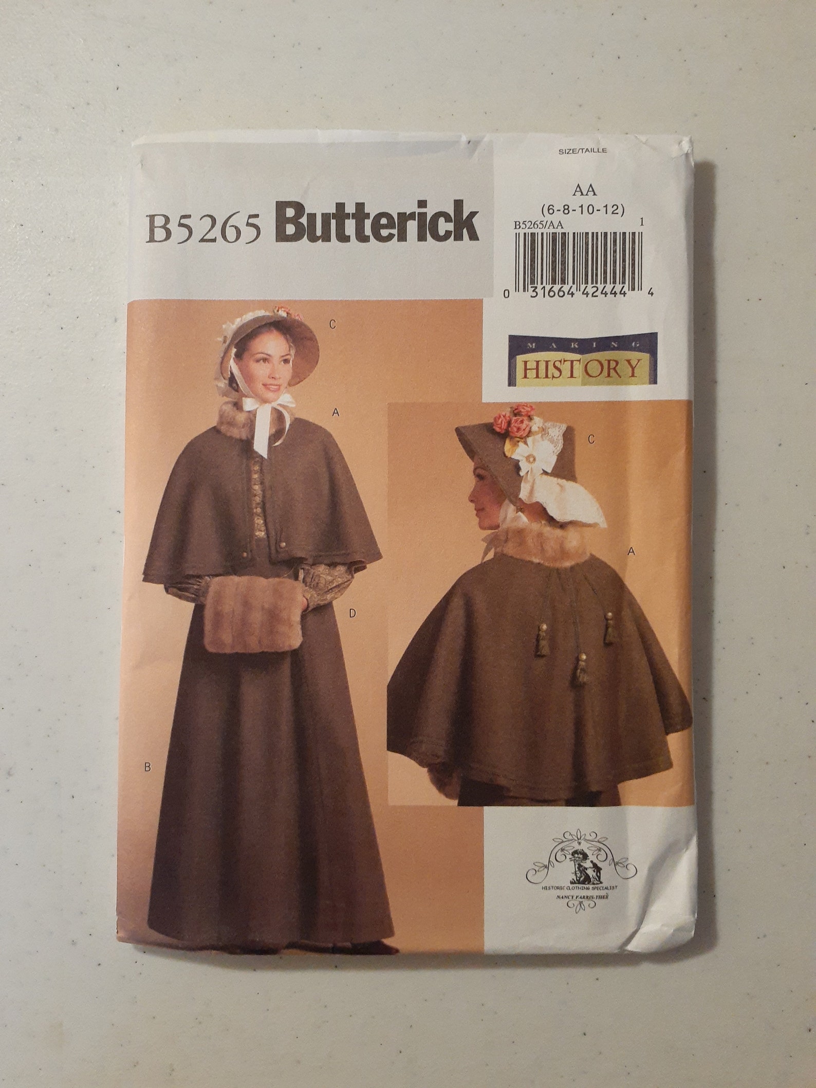 Butterick Making History Women's Victorian Outerwear Traveling Pattern ...