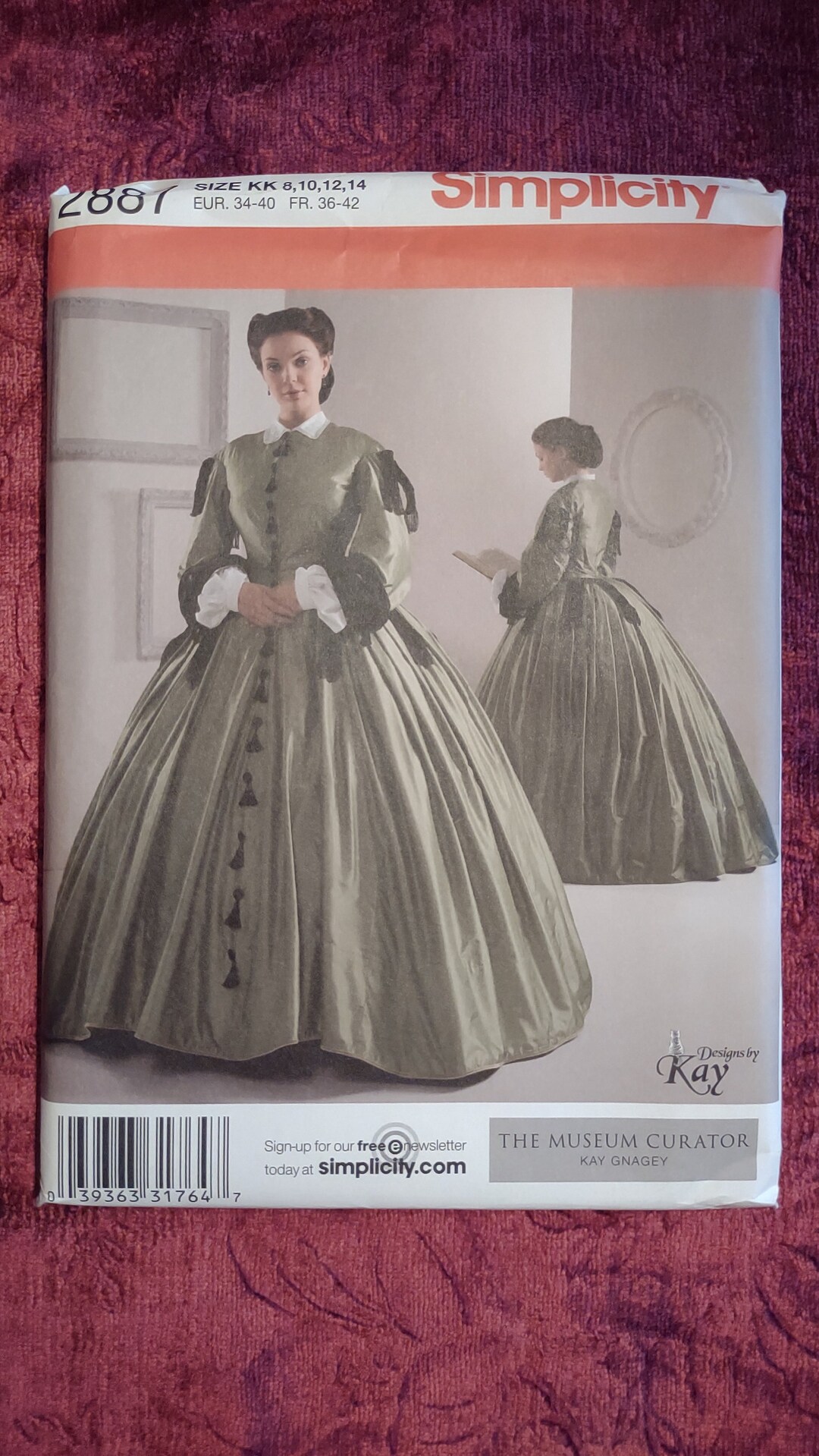 Simplicity Civil War Antebellum Gown Pattern #2887, by Kay Gnagey, Size ...