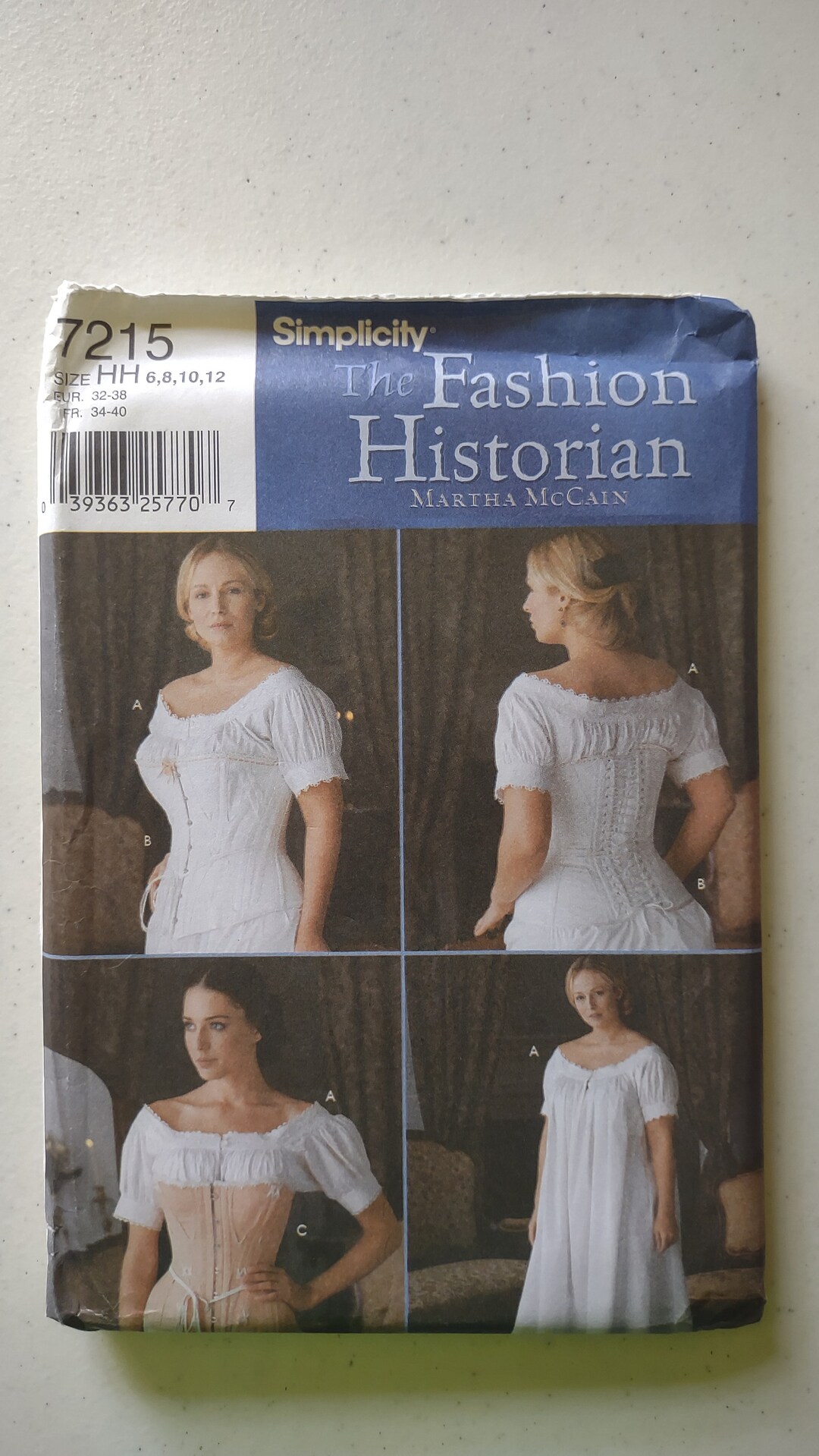 Vintage Simplicity Fashion Historian Shift and Corset Costume Pattern ...
