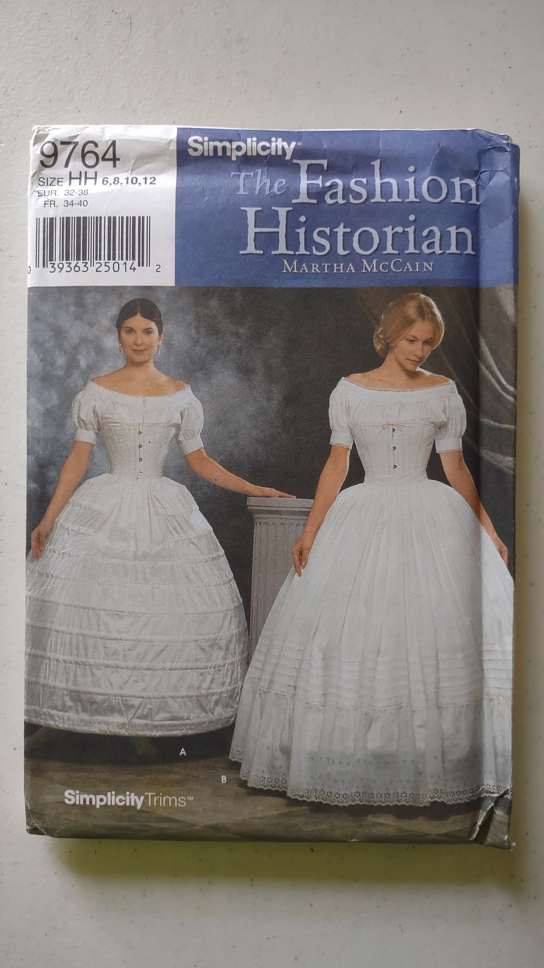 Vintage Simplicity Fashion Historian Hoop-skirt and Petticoat Costume ...