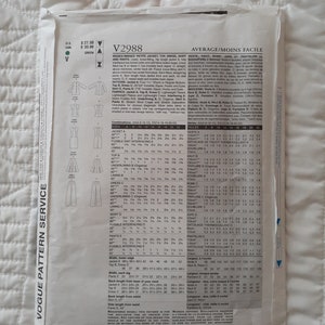 Vogue Wardrobe Misses Mod-retro Style Professional Suit Pattern #2988 ...