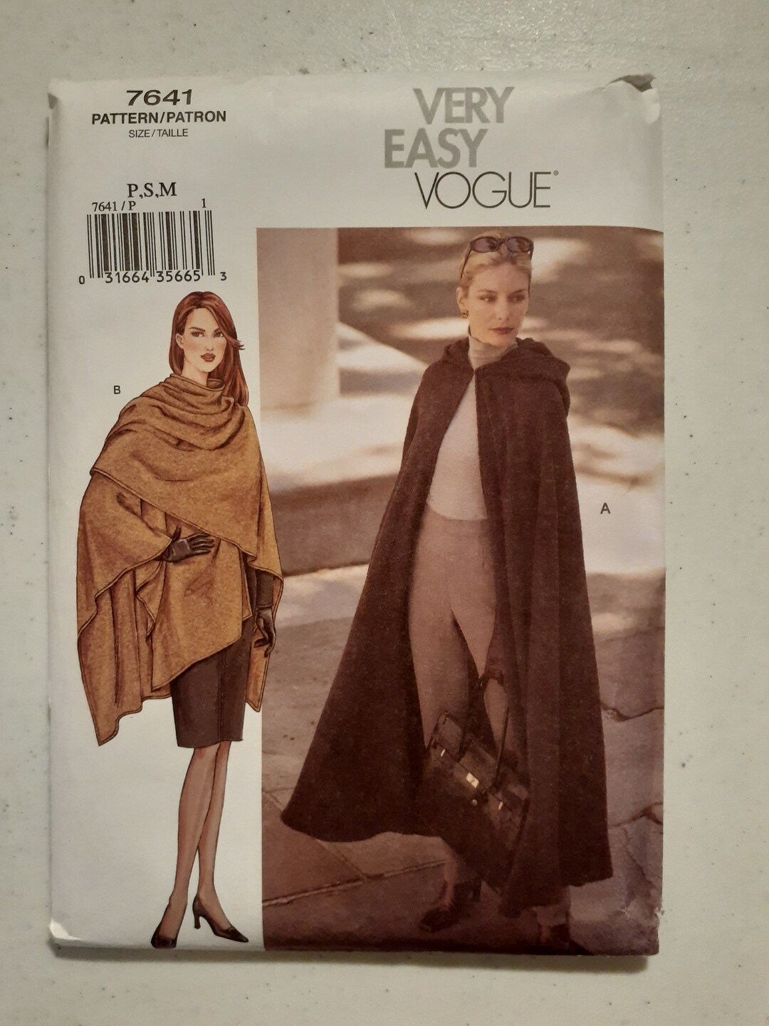 Vintage Vogue Misses Cloak and Cape Pattern #7641 (2002) - Etsy