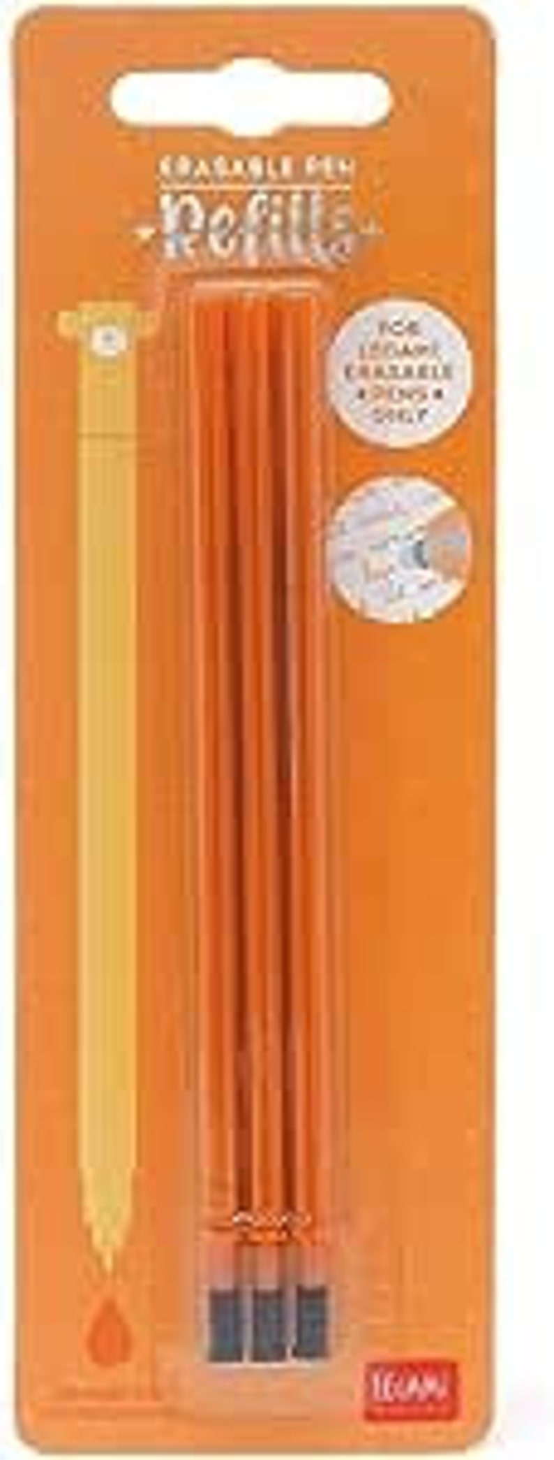 Legami Refill for Erasable Gel Pen Sets of 3 13cm Thermosensitive Ink ...