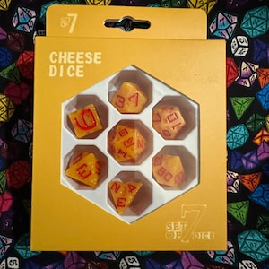Cheese Themed Dice, Dnd Dice Set, Dungeons and Dragons, Pathfinder - Etsy