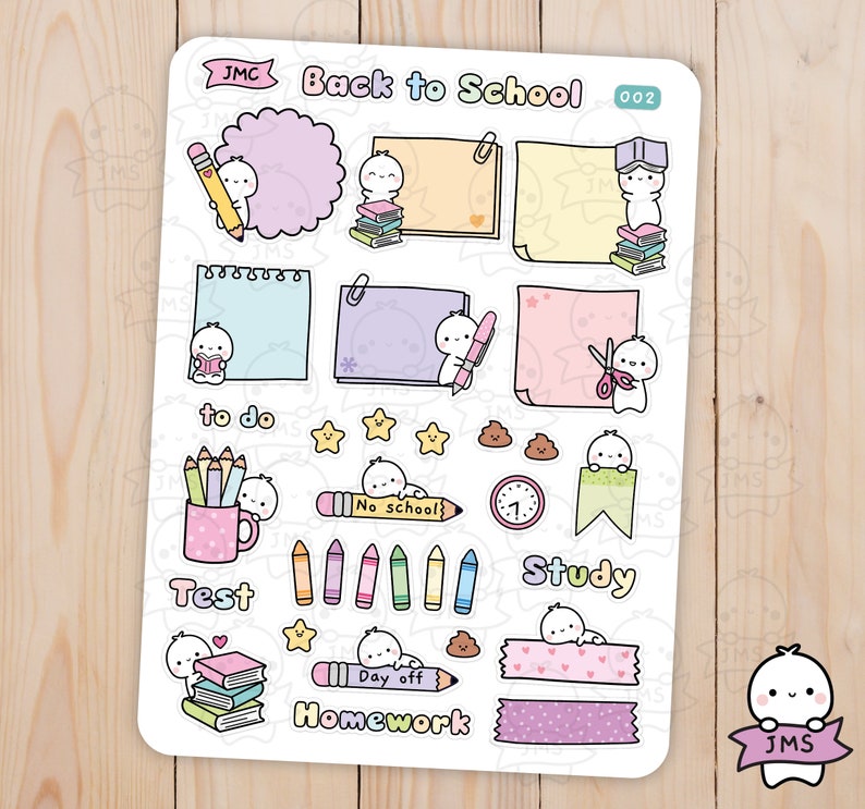 Back to School Sticker Sheet, Planner Stickers, Hobo Cousin Stickers ...