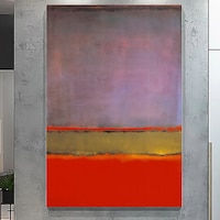 Mark Rothko Style Abstract Sunset Color Block Canvas Wall Art - Vibrant ...