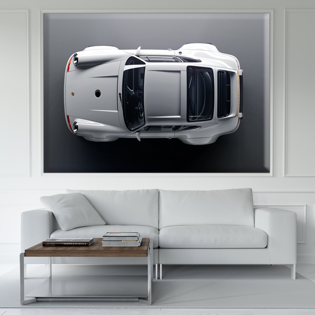 Porsche 911 White Poster Porsche GT3 Canvas Print Porsche Wall Art ...