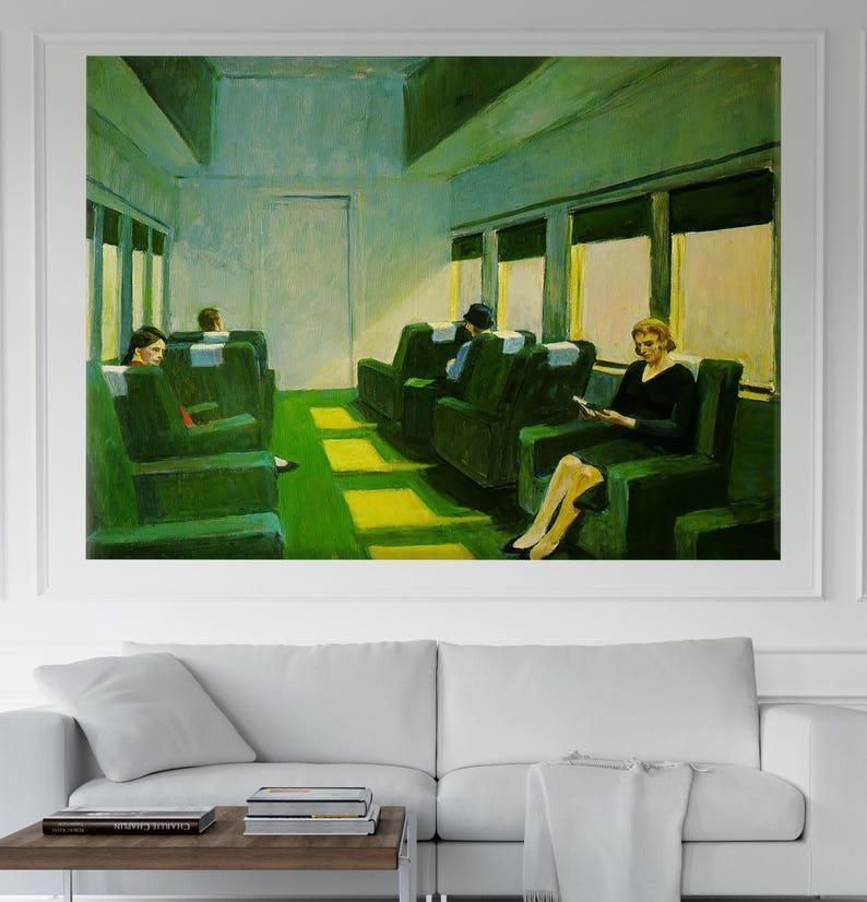 Edward Hopper Chair Car Print: Vintage Canvas Wall Art Reproduction - Etsy