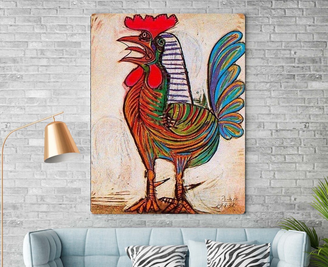 Picasso Rooster Canvas Print: Modern Cubism Wall Art - Etsy