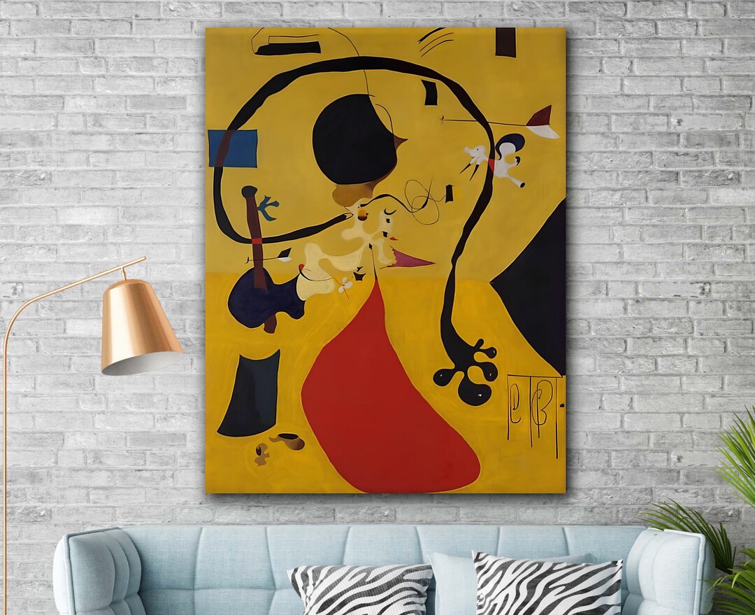 Joan Miro Dutch Interior (III) Art Print: Modern Abstract Wall Decor - Etsy