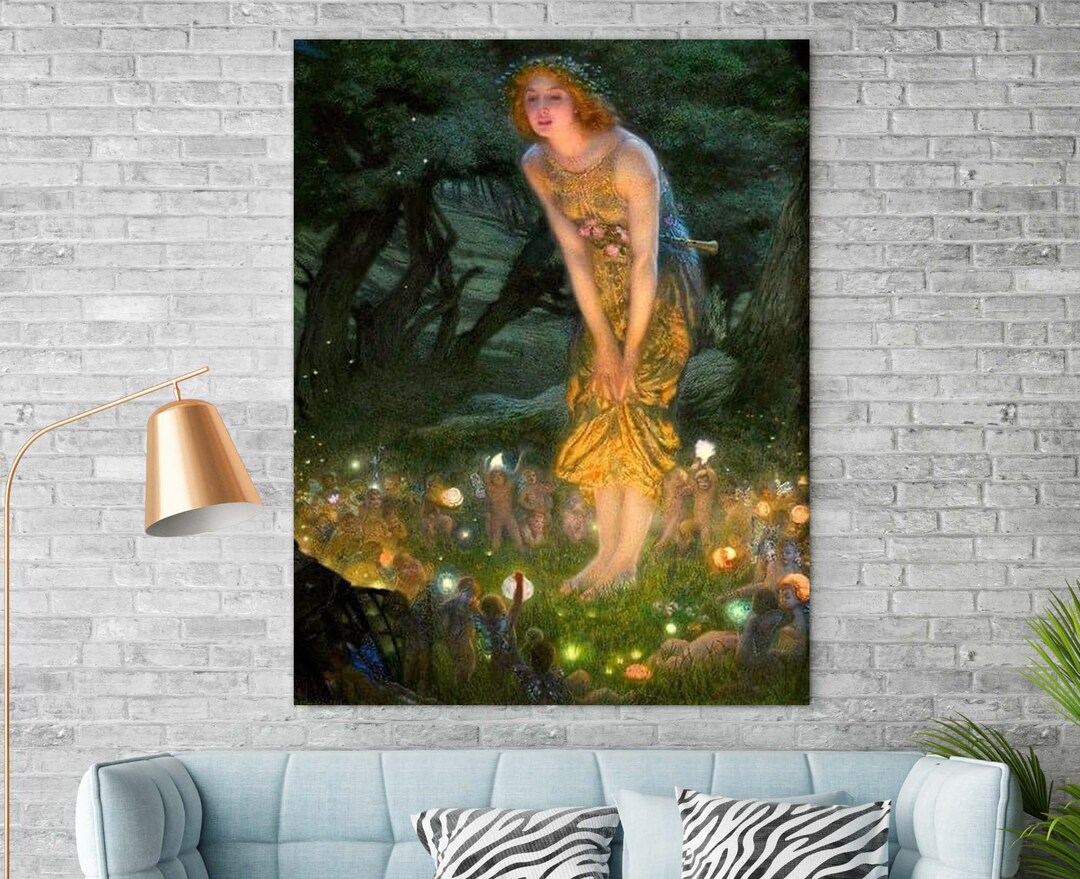 Edward Robert Hughes, Midsummer,edward R Hughes Wall Art, Hughes Canvas ...