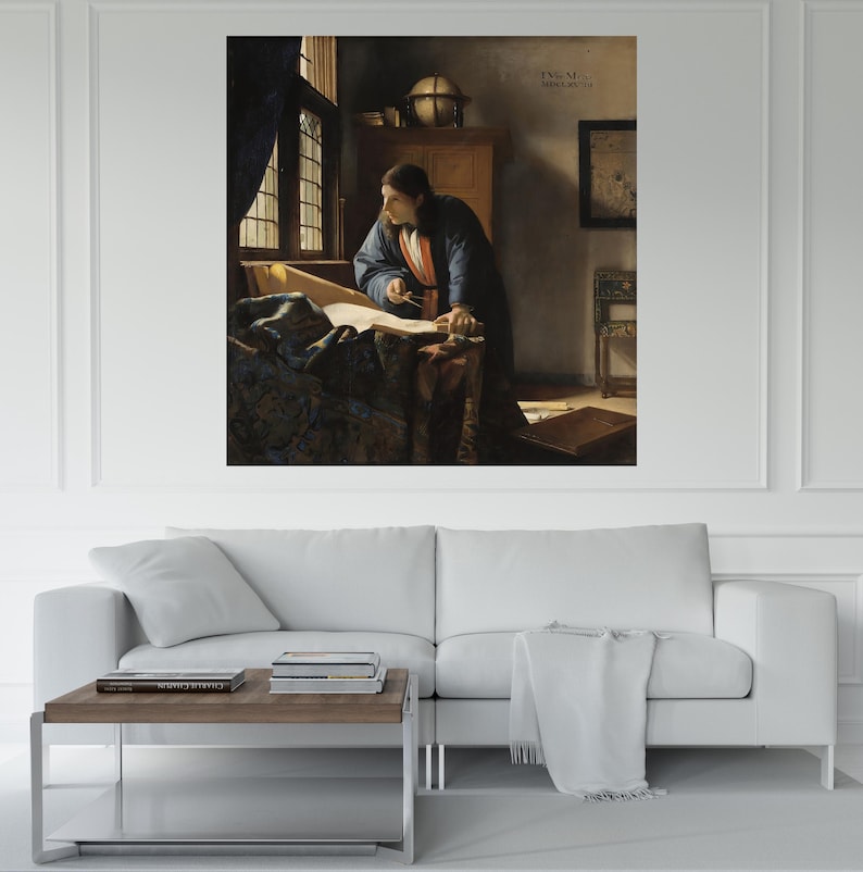Johannes Vermeer the Geographer Canvas Print: 1669 Art Reproduction - Etsy